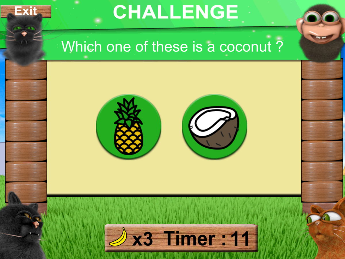 Free Online Learning Game for Children - Monkey Learning